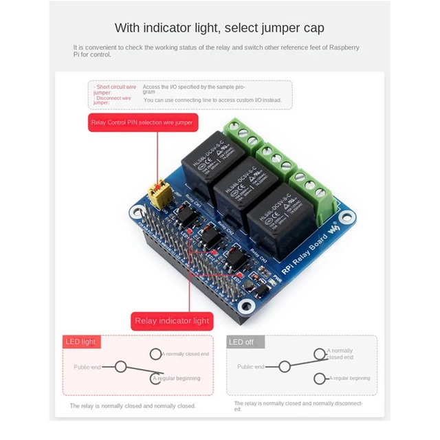 Alaplap Relé Vezérlő Modul Bővítő Tábla Kék Intelligens Otthonhoz A Raspberry Pi 4B/3B/3B+ – FIXO.hu
