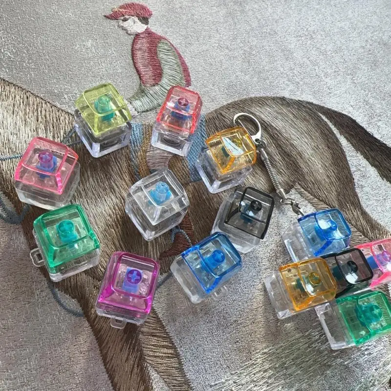 LED Keyboard Key Chain Toy Stress Relief DIY Button Finger Keyboard ...