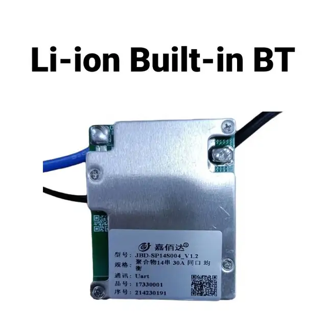 JBD-Smart BMS avec BT intégré, 24V, 36V, 48V, 20A, 30A, 7S, 8S, 9S, 10S, 11S, 12S, 13S, 14S ...