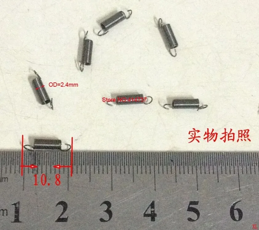 40pcs/lot 0.3*2.4*10.8mm Micro Small tension spring extension springs ...