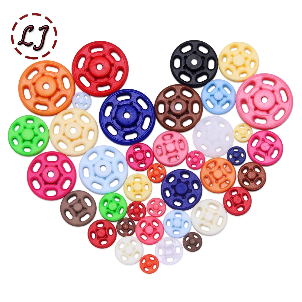20-sets-Small-Round-Plastic-Invisible-Snap-Fasteners-Press-Button-For ...