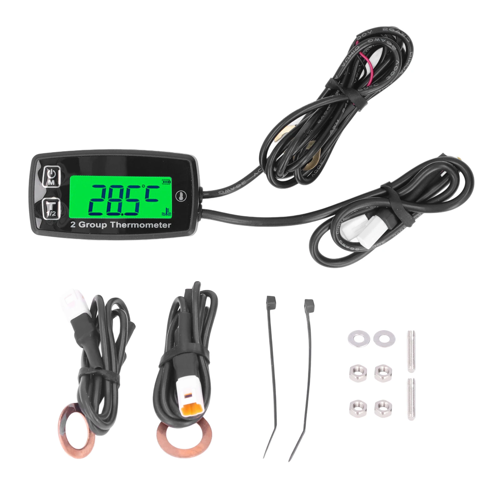 Dual-Channel-LCD-Thermometer-Engine-Temp-Gauge-Meter-Digital-Display ...