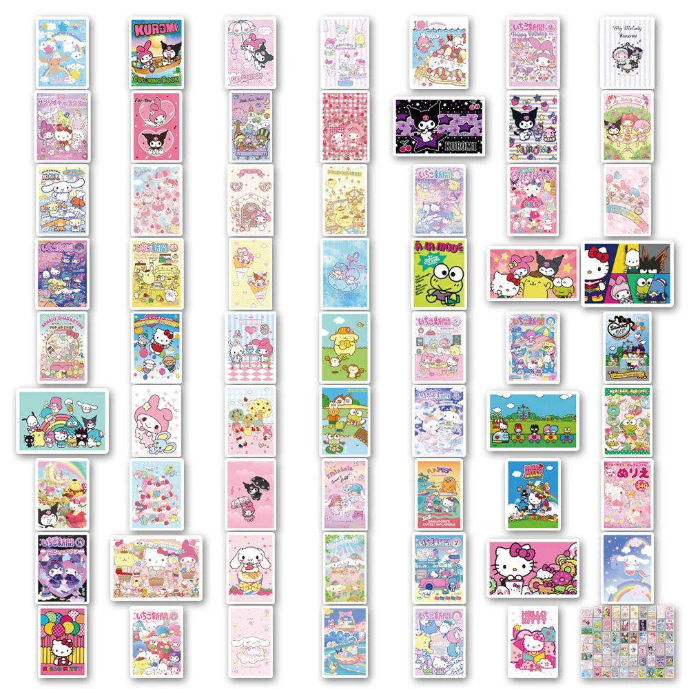 Kawaii Stickers Pack Cartoon | Cartoon Stationery Sticker | Cartoon ...