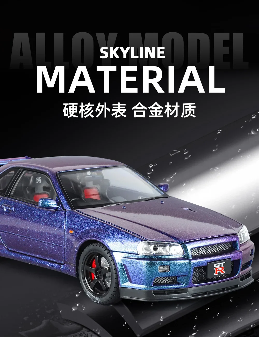 Металлический автомобиль Nissan Skyline GTR-R34 1:18 | AliExpress