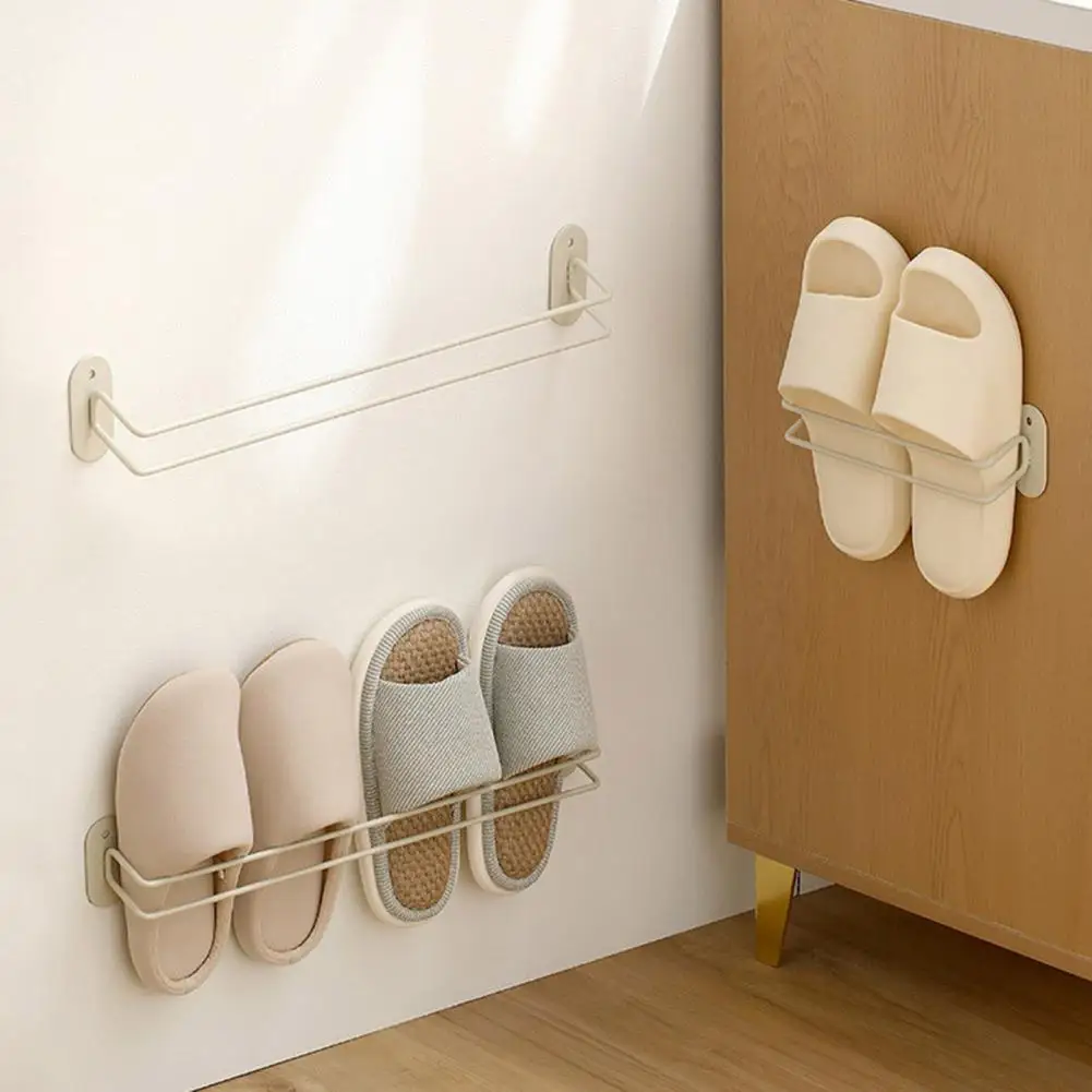 Rust-resistant-Shoe-Shelf-Wall-mounted-Slipper-Storage-Space-saving ...