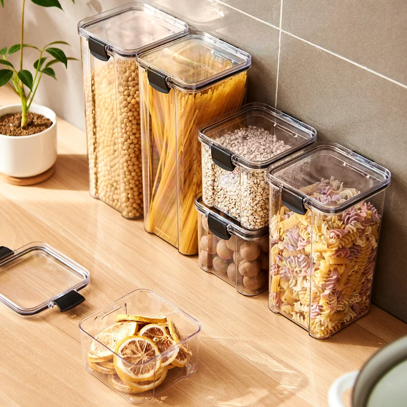 1300and1800ml-Stackable-Transparent-Kitchen-Organiser-Noodle-Seal-Jar ...