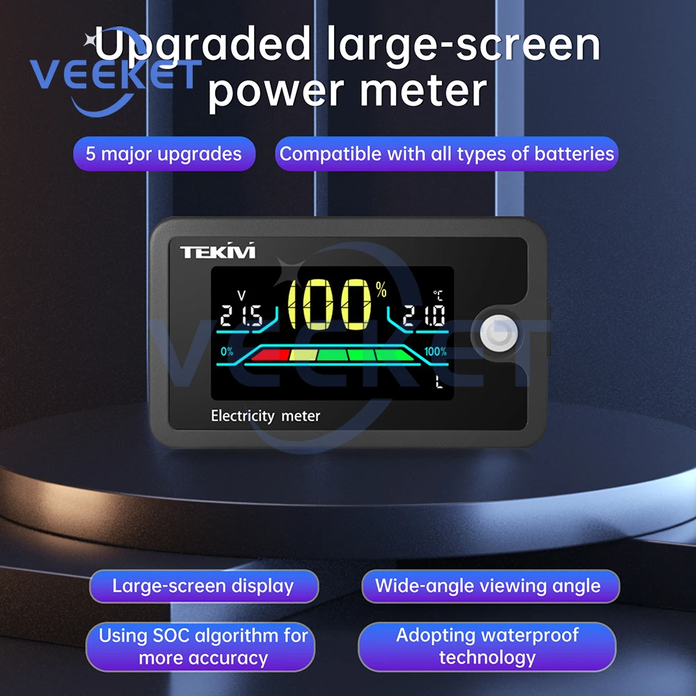 DC 12V 24V 36V 48V 72V Battery Capacity Voltage Meter Battery Capacity ...