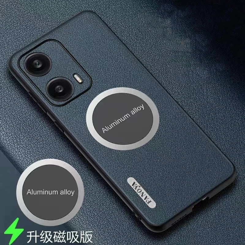 Magnetic-Case-For-Motorola-Edge-50-Fusion-Case-Luxury-Silicone-Leather ...