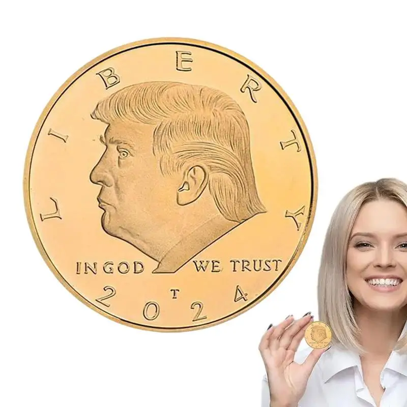 Colecci-n-de-monedas-conmemorativas-del-presidente-Trump-insignia-de ...