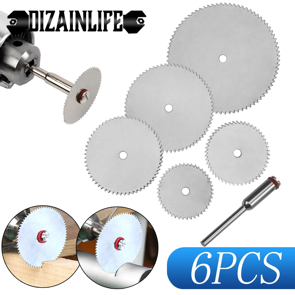 6Pcs/lot Stainless Steel Slice Metal Cutting Disc with 2.35MM Mandrel ...