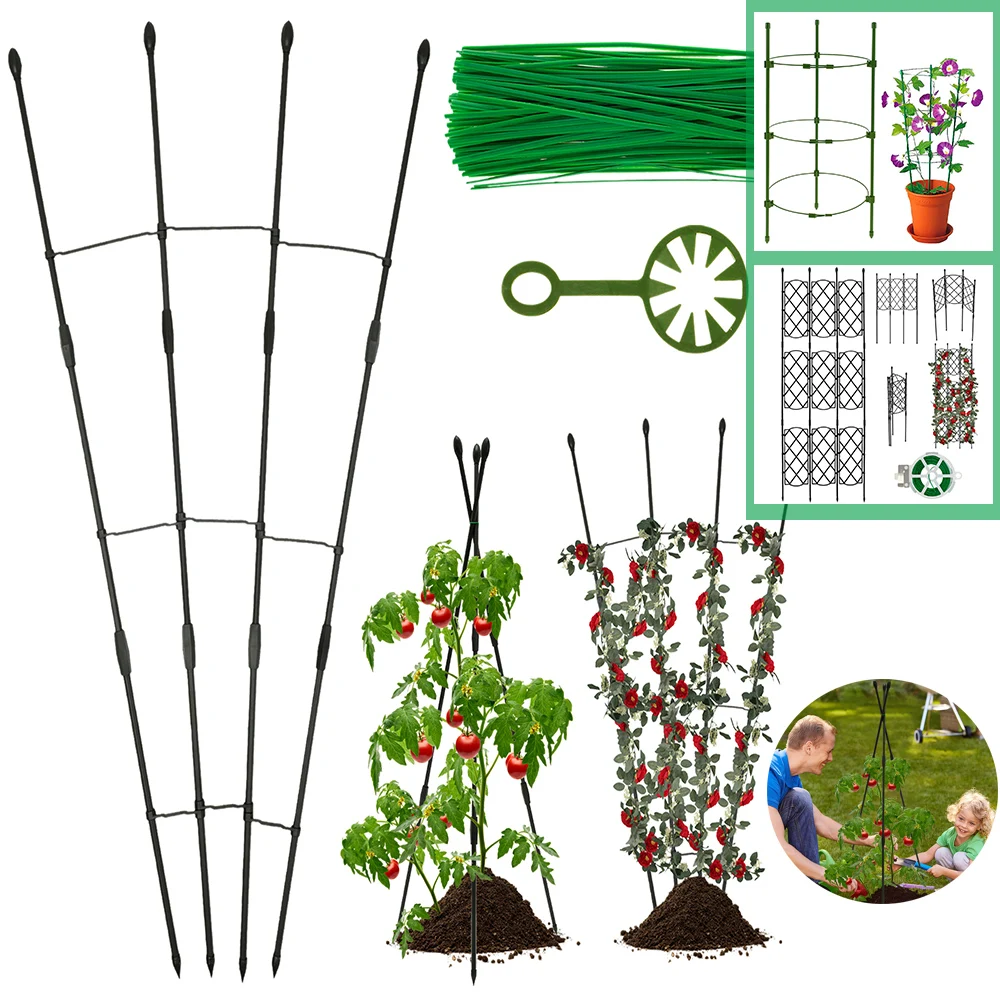 Plant-Trellis-Rustproof-Plant-Growing-Support-Grid-Metal-Outdoor ...