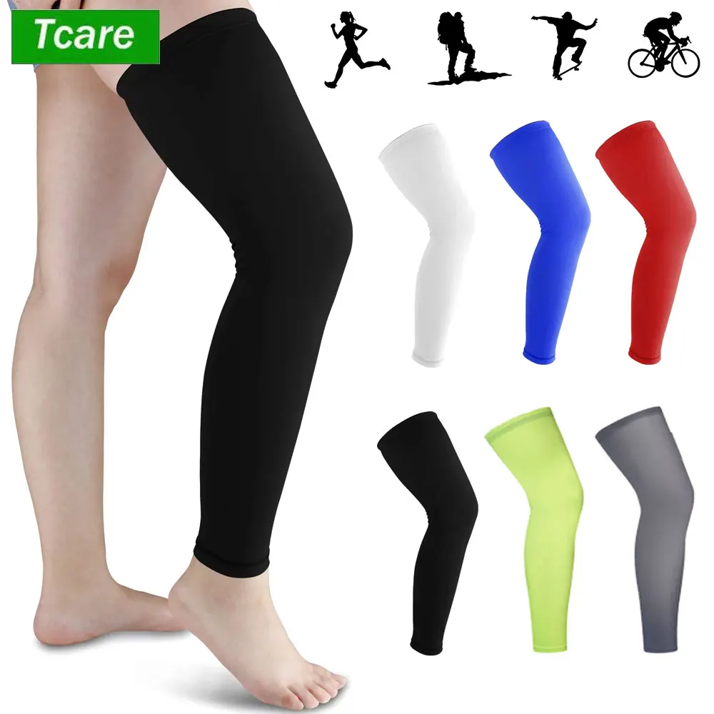 1PC-Full-Leg-Compression-Sleeve-Sport-Long-Knee-Sleeve-with-Anti-slip ...