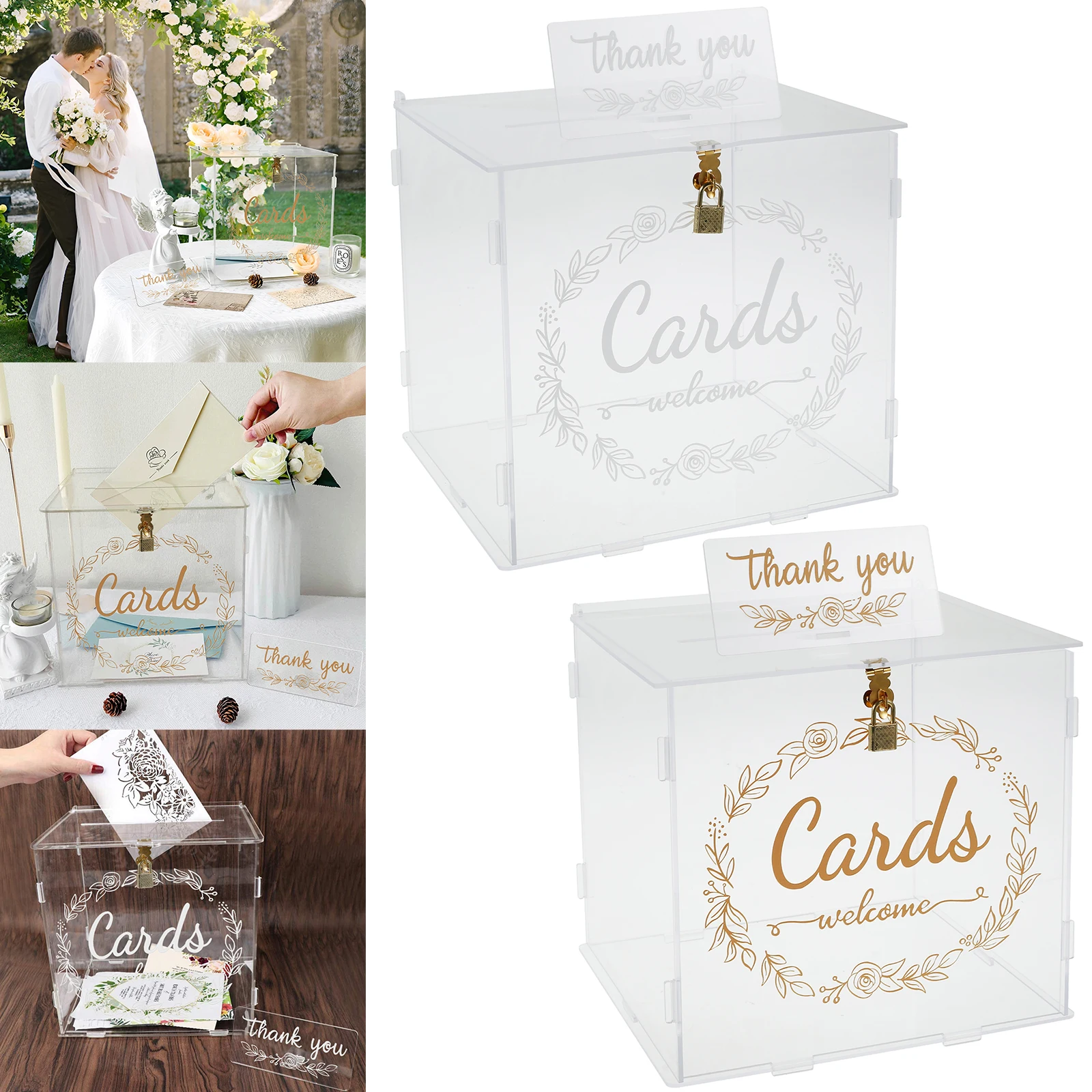 Clear Wedding Card Box Acrylic Clear Wedding Card Box Gift Money