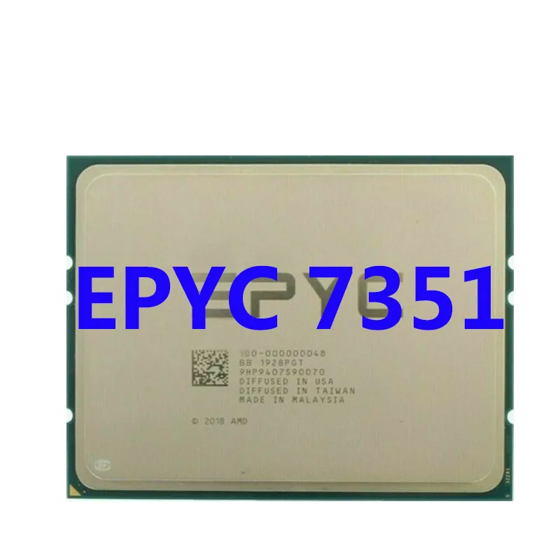 EPYC 7351 CPU 2.4GHZ 16C/32T 64M 캐시 155/170W DDR4 2666V 소켓 sp3 프로세서 ...