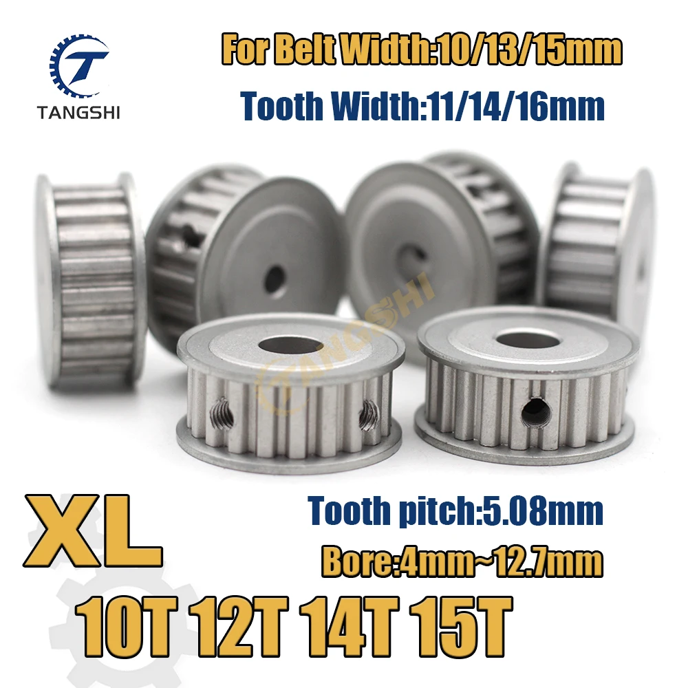 XL 10 12 14 15 teeth Synchronous Timing Pulley Bore 4mm to 12.7mm for ...
