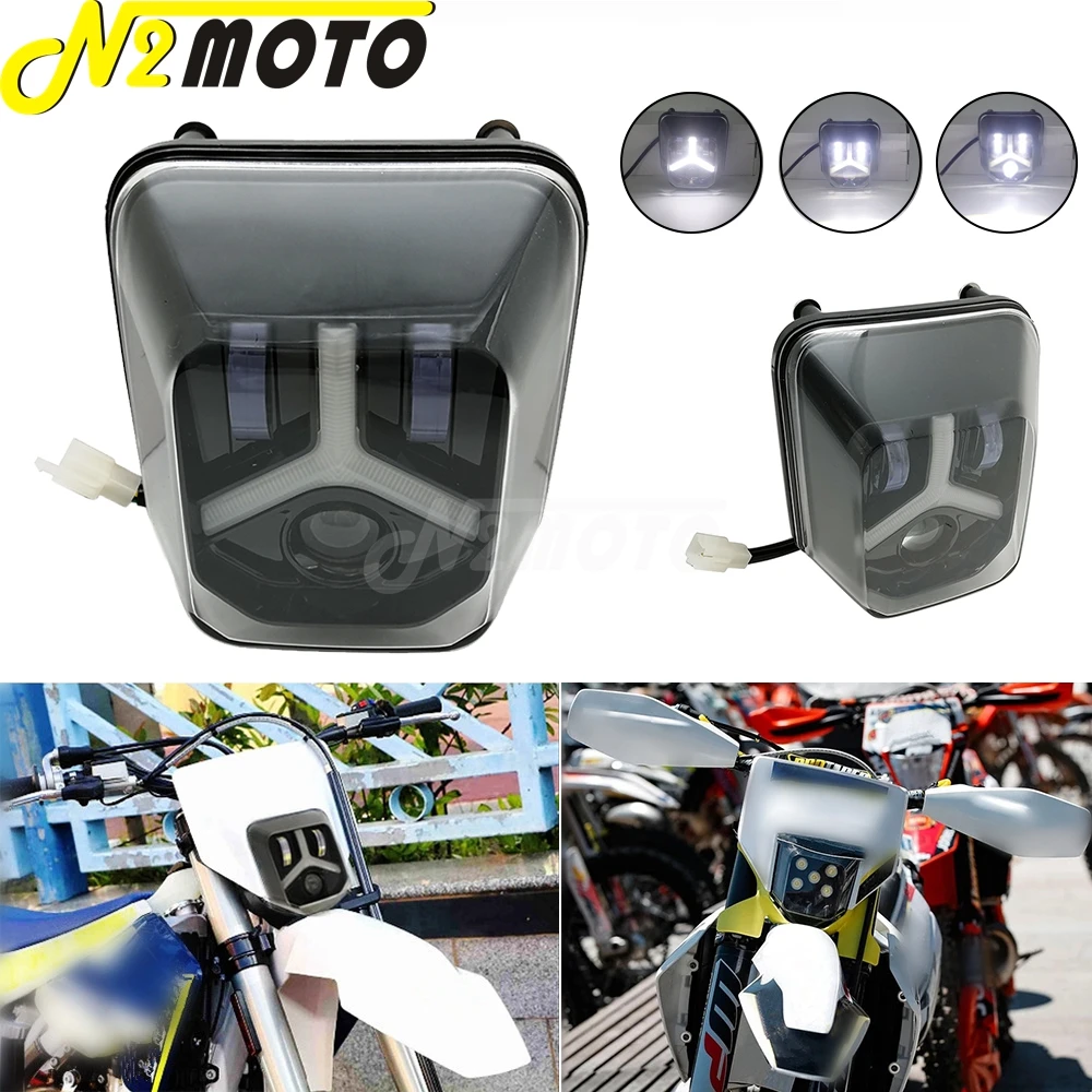 Dual Sport Enduro LED Headlight Assembly Run Lamp High Low Beam For ...