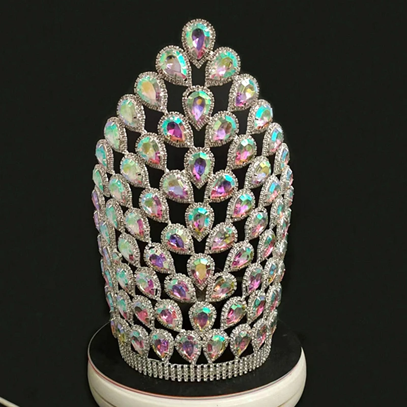 Fascinator-Hair-Accessory-Beauty-Pageant-Crowns-Large-Tall-Crowns-For ...