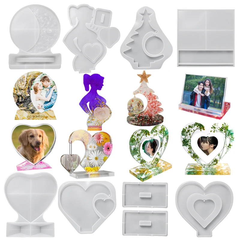 Photo-Frame-Resin-Mold-Heart-Shape-Silicone-Photo-Frame-Casting-Molds ...