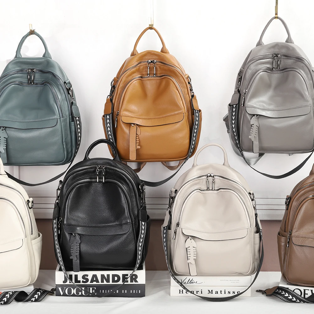 Soft-Genuine-Leather-Backpack-Women-Men-Large-Casual-Versatile-Shoulder ...