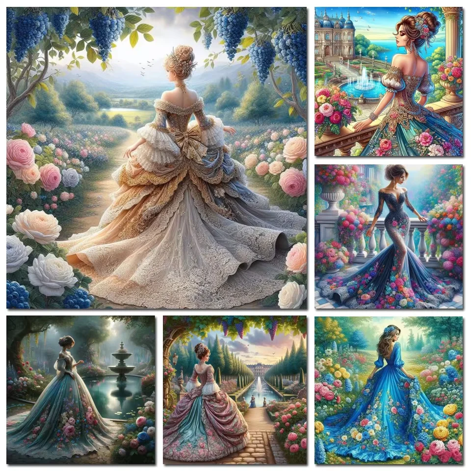 Victorian Lady Diamond Painting Beautiful Vintage Woman New Beads ...