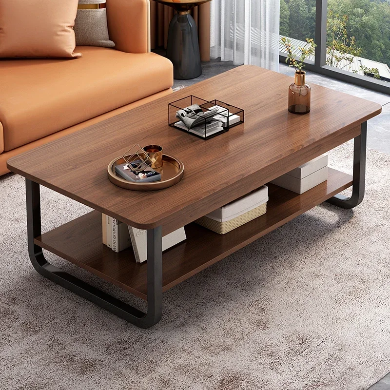 2-Tiers-Wood-Coffee-Table-Legs-Metal-Storage-Sofa-Coffee-Table ...
