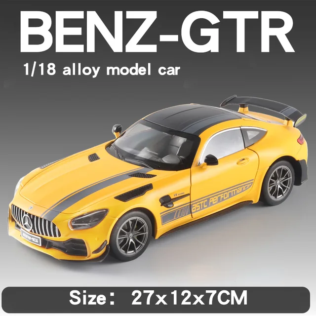 Large 1/18 Benz Gtr Model Car Metal Diecasts Vehicle Models Collectable ...