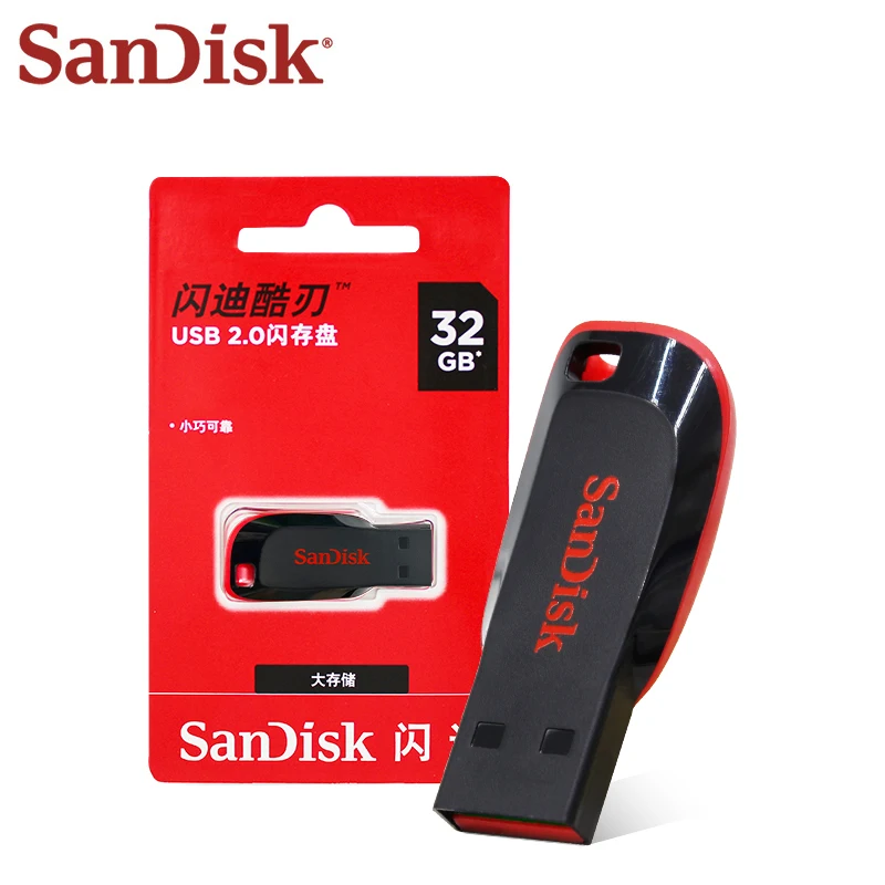 SanDisk-Cruzer-Blade-USB-Flash-Drive-USB-2-0-Pen-Drive-128GB-64GB-32GB ...
