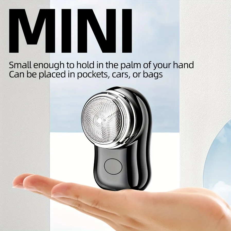 Mini Electric Travel Shaver For Men Pocket Size Washable Rechargeable