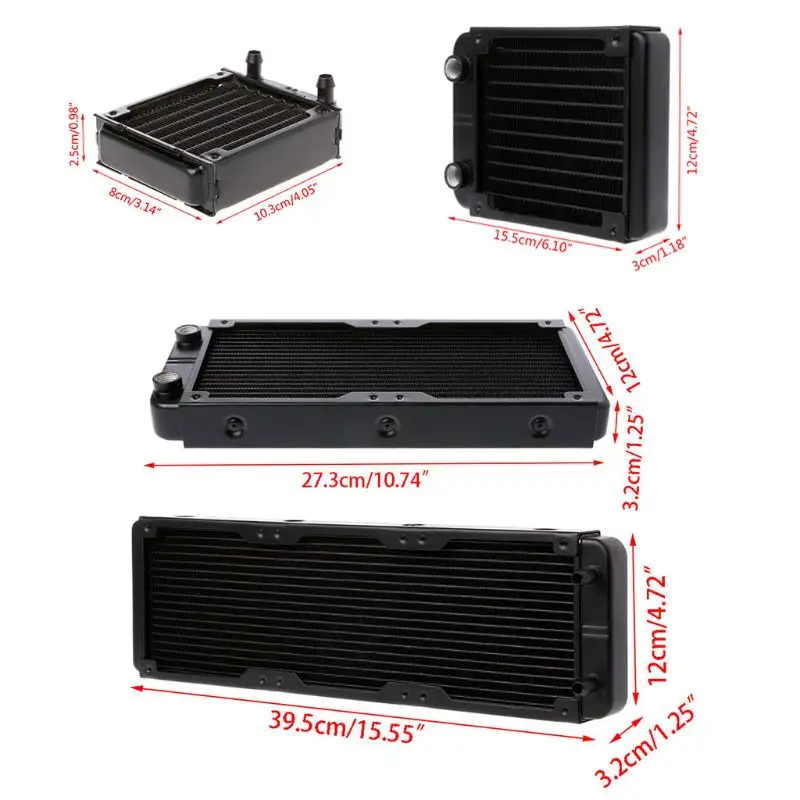 Aluminum-Computer-Radiator-Water-Cooling-Cooler-for-120mm-Fan-PC-CPU ...