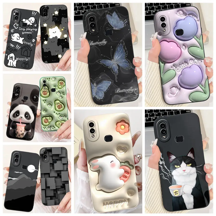 Case For Samsung Galaxy A10 A105F A10s A107F Soft Liquid Silicone Back ...