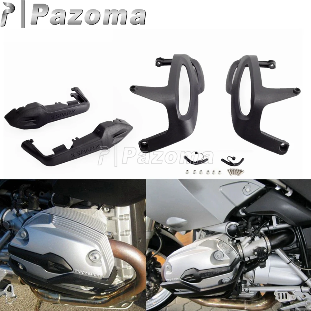Motorbike-Engine-Cylinder-Head-Guard-Ignition-Plug-Cover-Crash-Kit-For ...