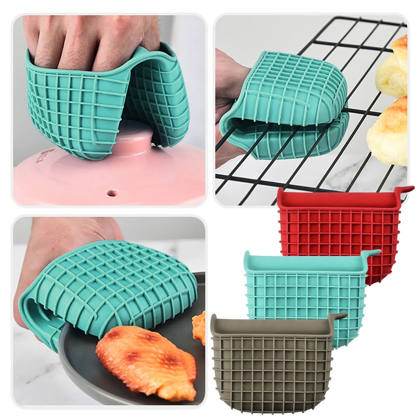 2pcs-Kitchen-Insulated-Gloves-Rubber-Gloves-For-Cooking-And-Baking ...