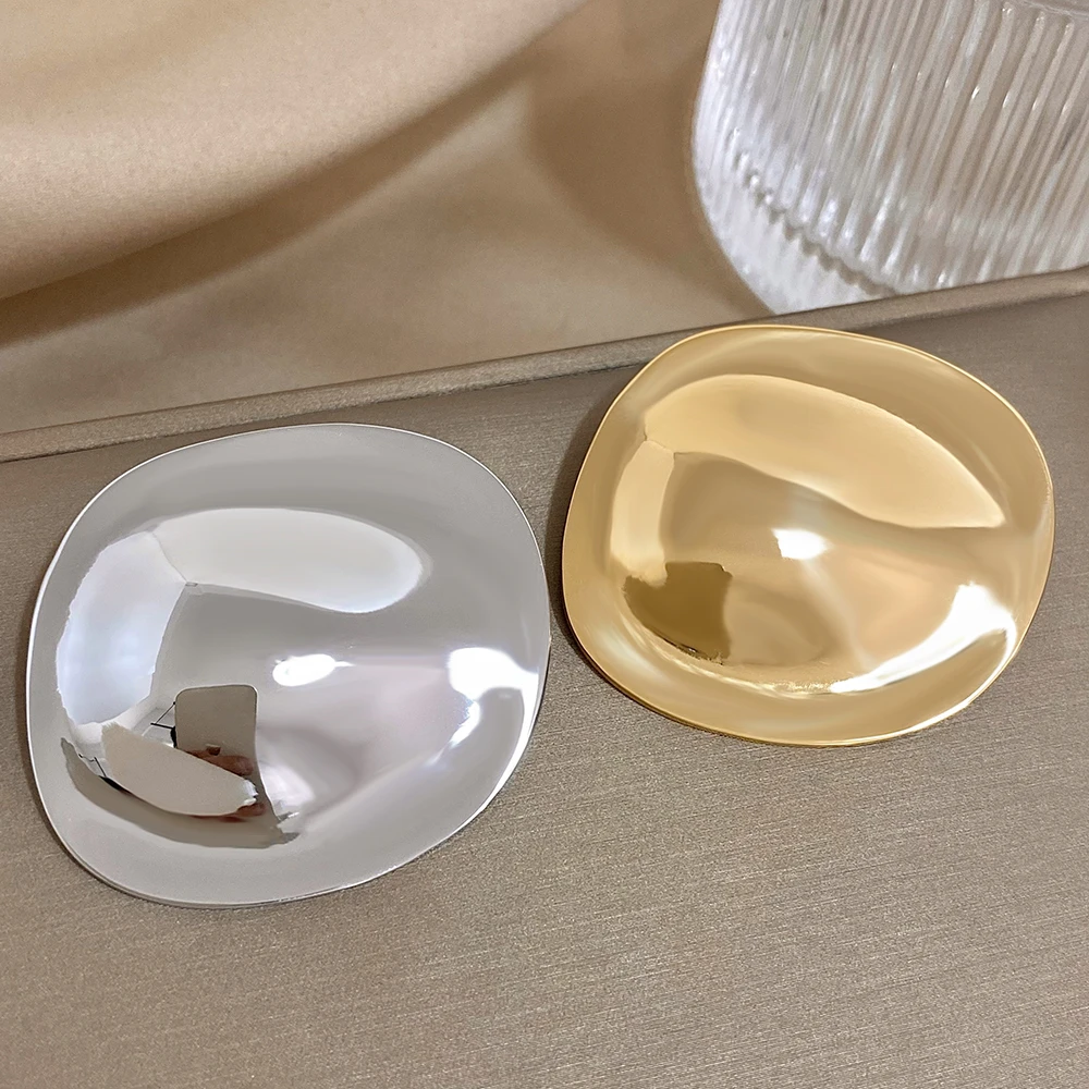 Wholesale-Stainless-Steel-Irregular-Folded-Smooth-Metal-Brooches ...