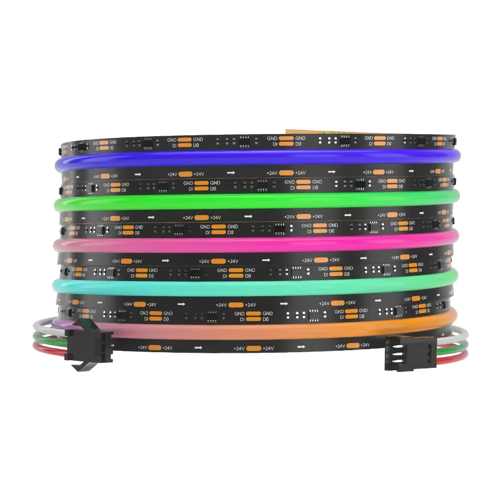 RGBIC-COB-LED-Strip-bianco-nero-PCB-12V-24V-indirizzabile-Dream-Color ...