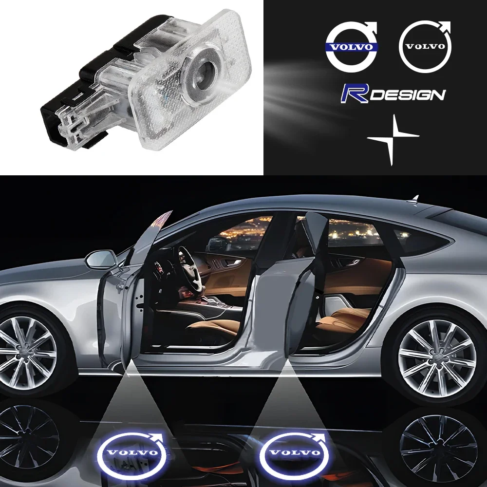2PCS car door LED welcome light is suitable for Volvo V50 S40 S80 XC60 ...