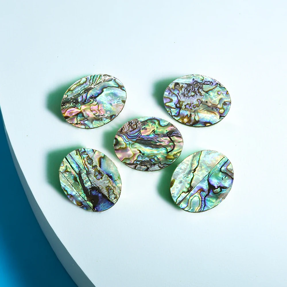 Natural-Abalone-Shell-Cabochons-Beads-Caps-Flat-Back-Oval-Cabochons ...