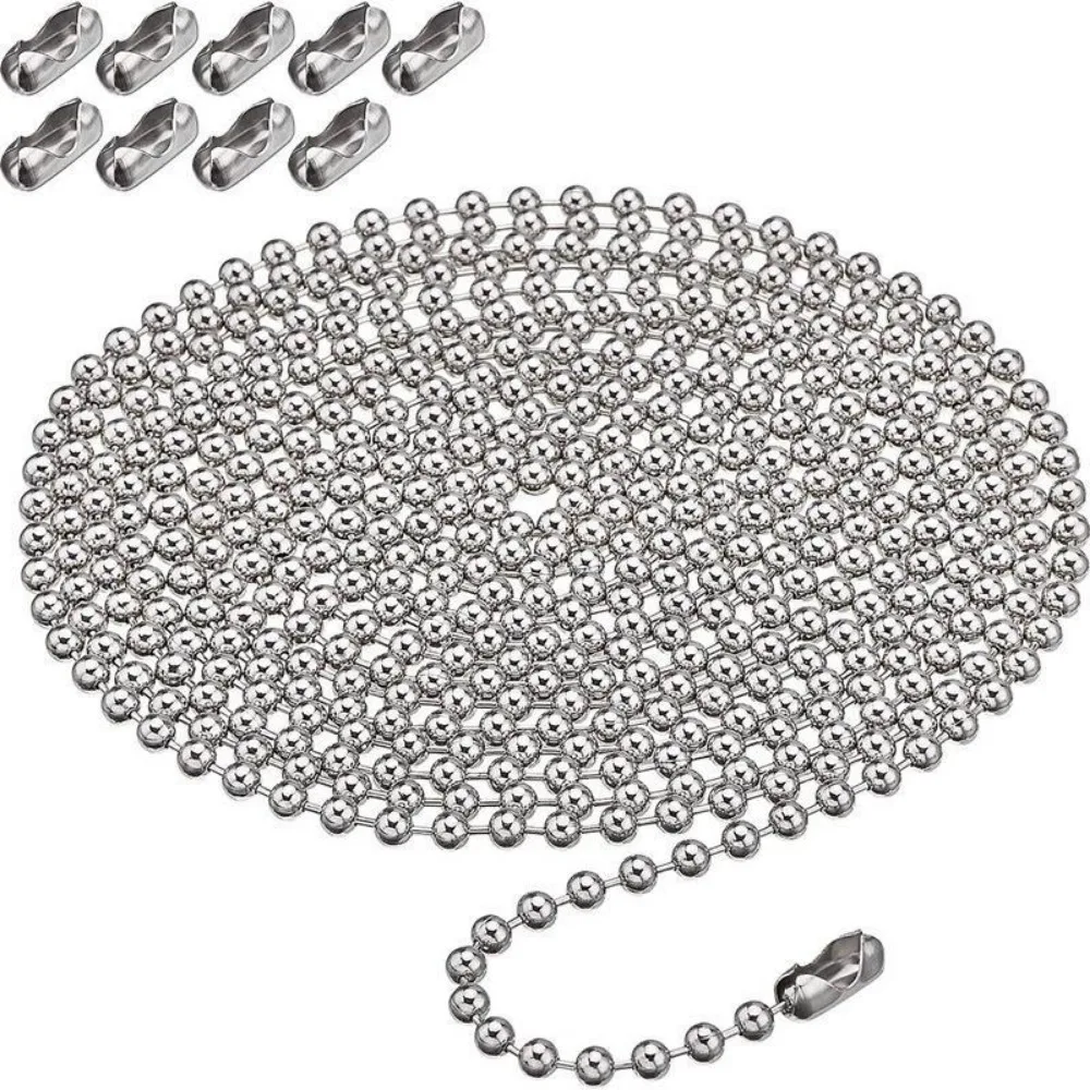 Adjustable Bead Link Chain DIY 3m Long Length Fan Pull Chain Extension ...
