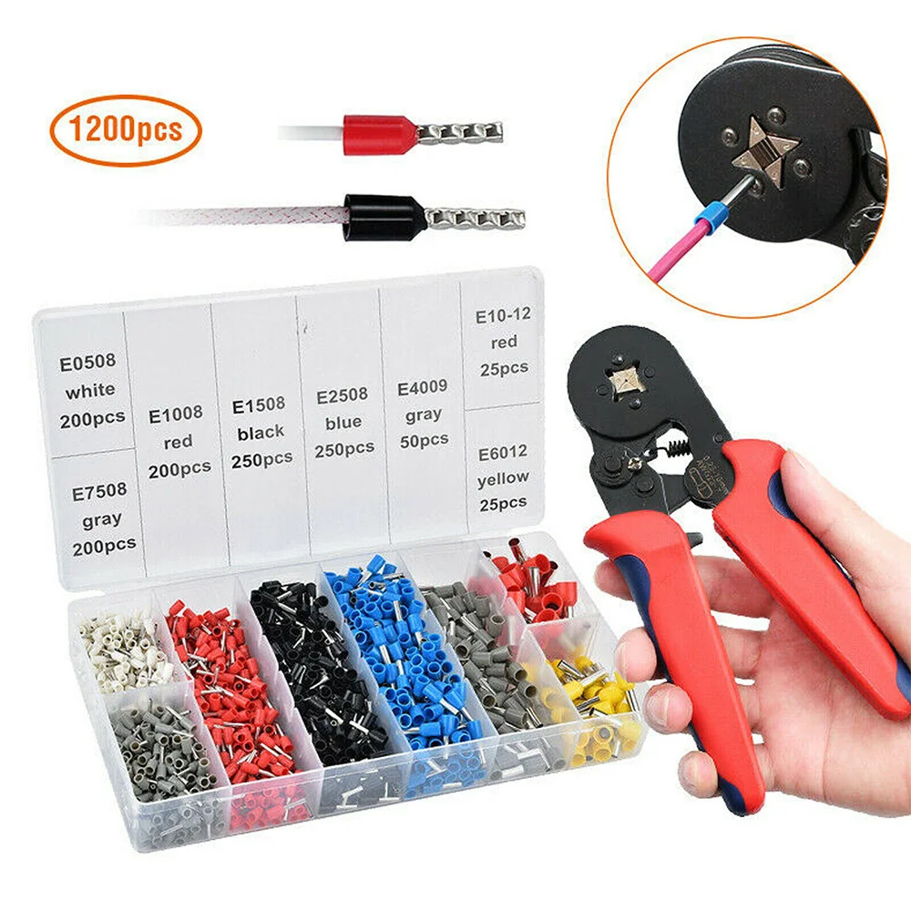 Light Equipment & Tools 1200Pcs Wire Terminal Connector Crimp Tool ...