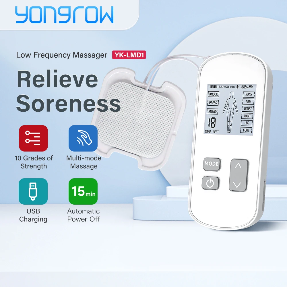 Yongrow Low frequency Therapy Equipment Electric Tens Muscle Stimulator ...