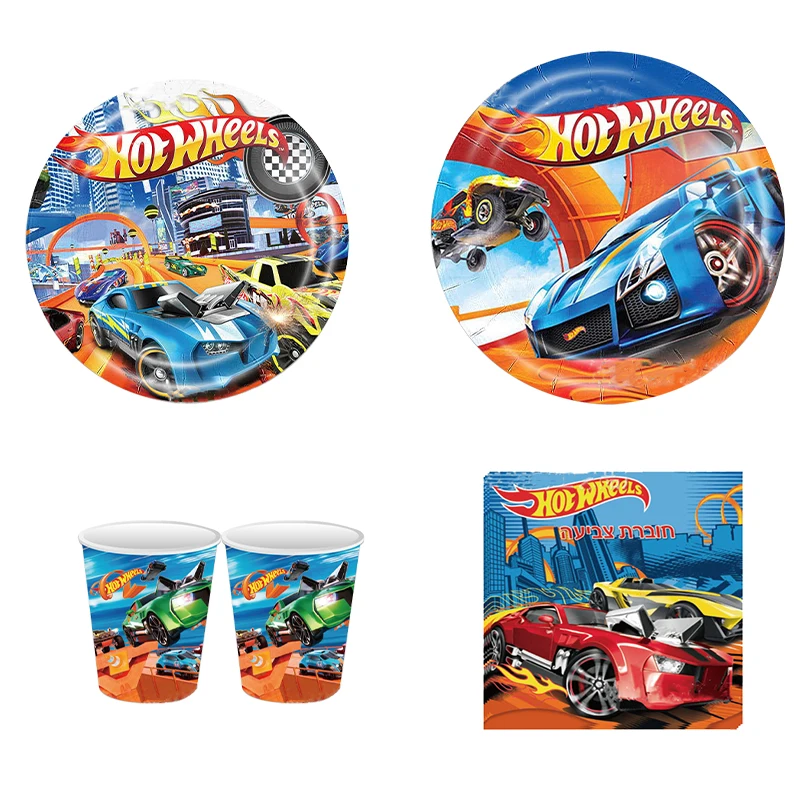 Hot-Wheels-Racing-Theme-Disposable-Tableware-Set-Hot-Wheels-Car-Paper ...