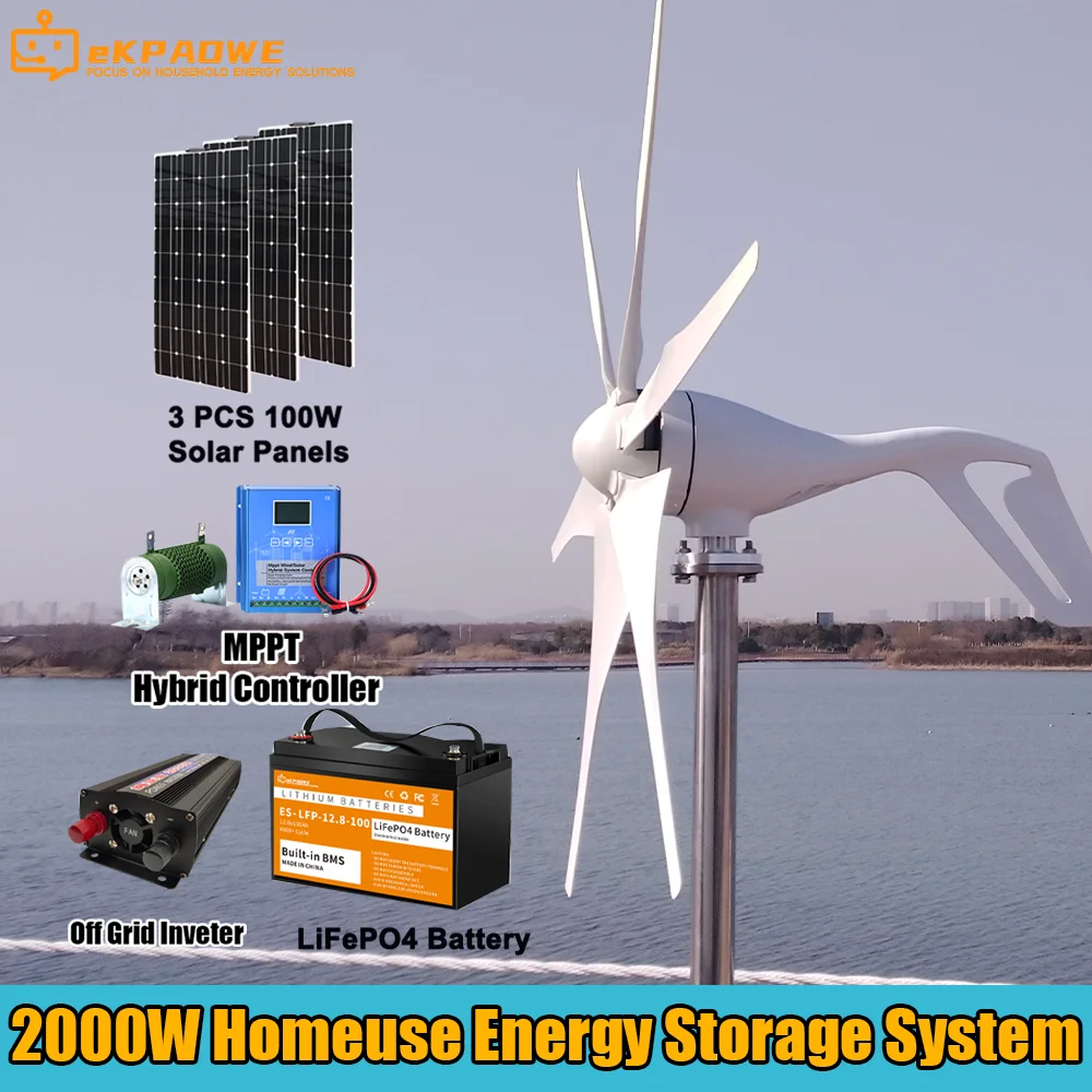 12V-24V-48V-1000W-Wind-Turbine-Genertator-Alternative-Energy-Generators-2KW-Complete-Household ...