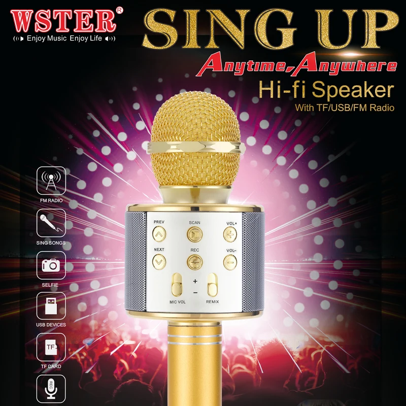 WSTER-genuine-wireless-Bluetooth-microphone-microphone-audio-all-in-one ...