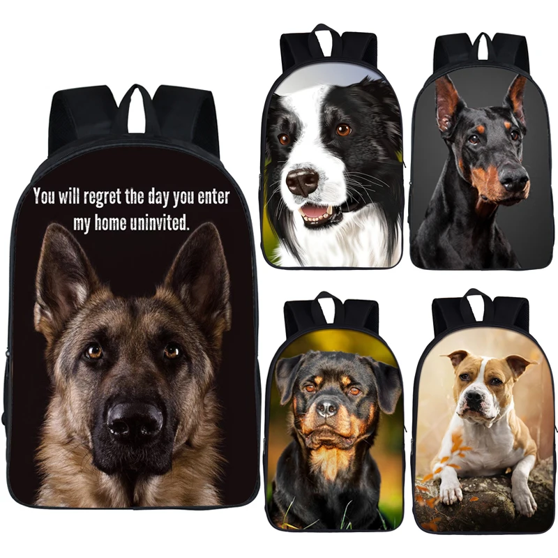 German-Shepherd-Pit-Staffordshire-Bull-Terrier-Rottweiler-Backpack-for ...
