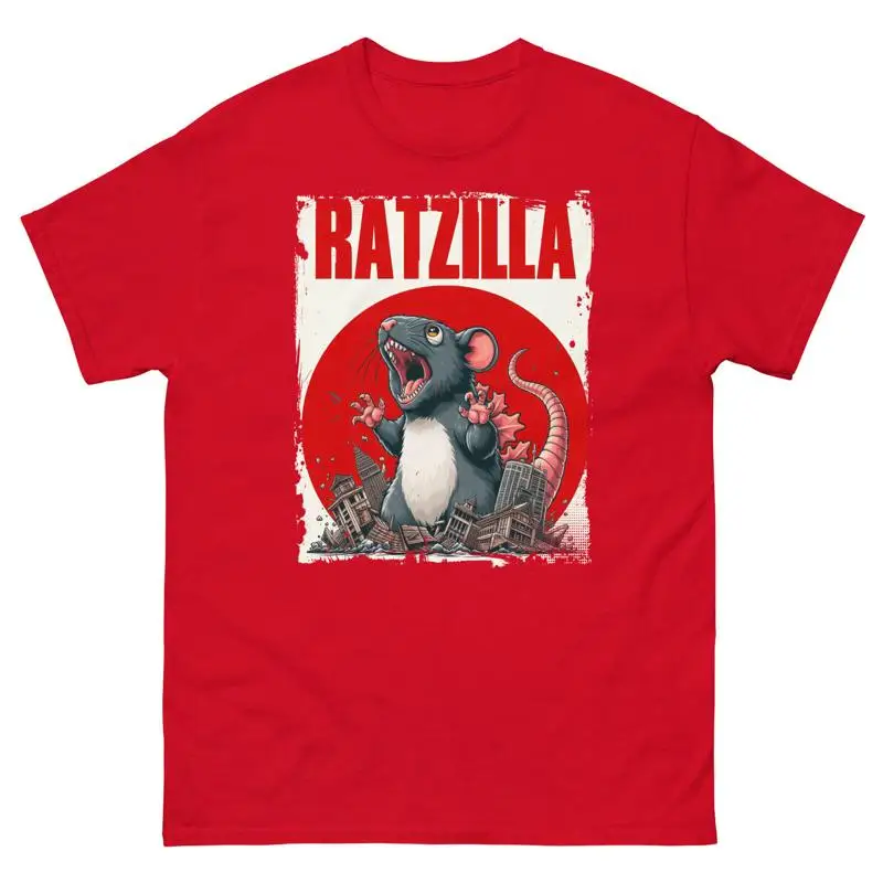 หนูยักษ์ Ratzilla ตลก Sci Fi ล้อเลียน Cotton T เสื้อ Mouse Lover ...