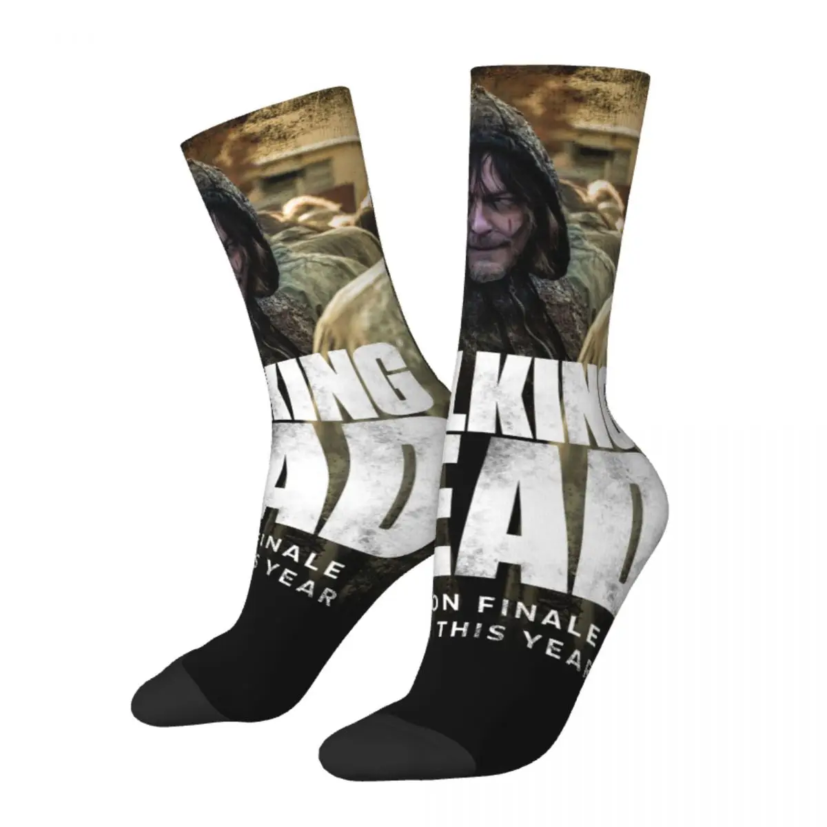 Happy-Funny-Men-s-Socks-Casual-The-Walking-Dead-Daryl-Dixon-Sock-Horror ...