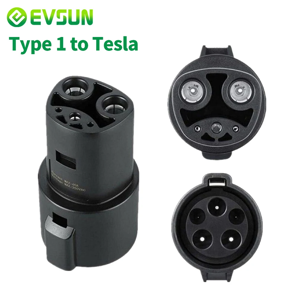 EVSUN Electric Car Charging Connector SAE J1772 Type 1 to Tesla ...