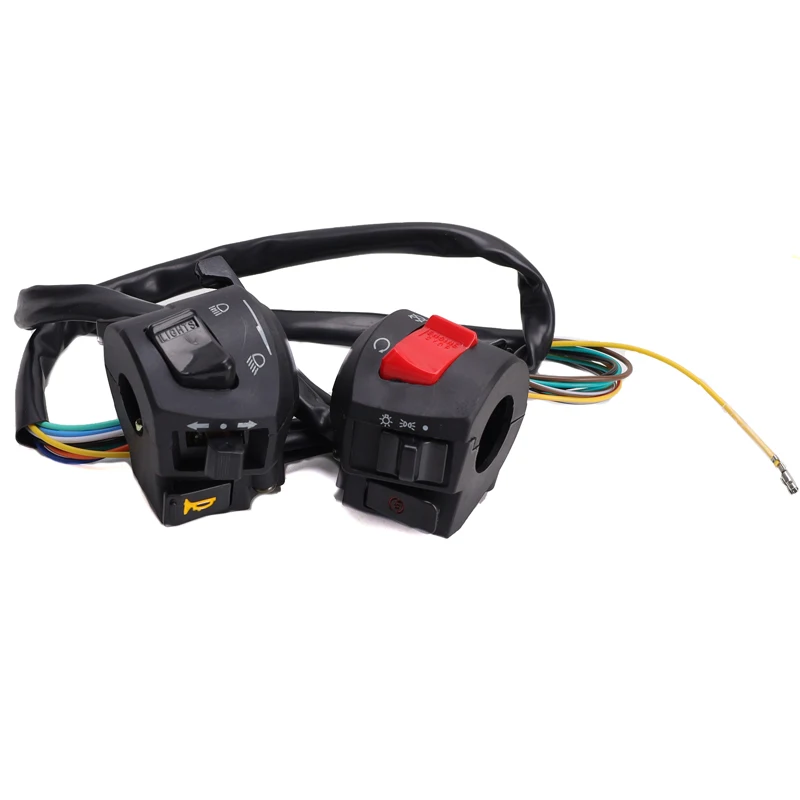 8inch-Universal-Motorcycle-Handle-Bar-Switches-With-Choke-Horn-Turn ...