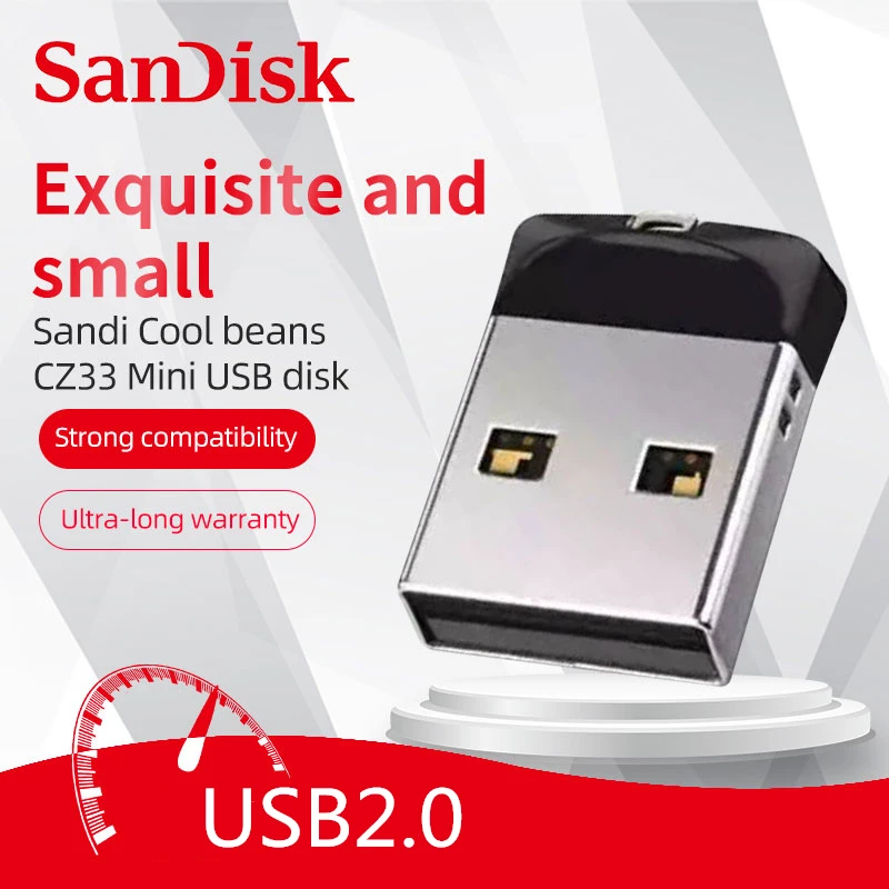Sandisk mini pendrive usb, tamanho pequeno, 16gb, 32gb, 64gb|Pen drive ...