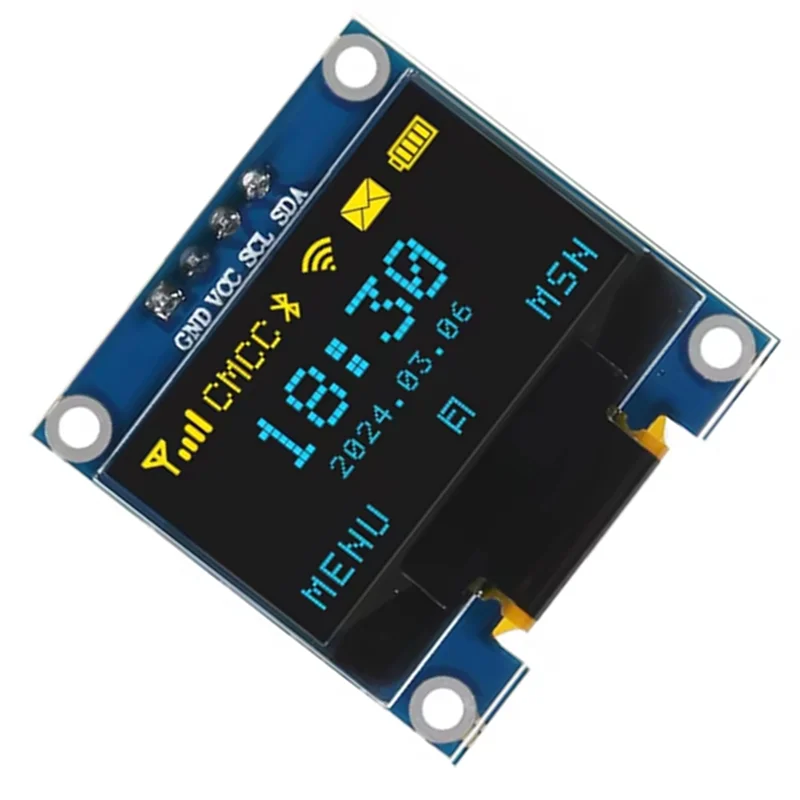 0.96 Inch OLED Display Screen Module I2C IIC 128X64 SSD-1306 LCD Screen ...