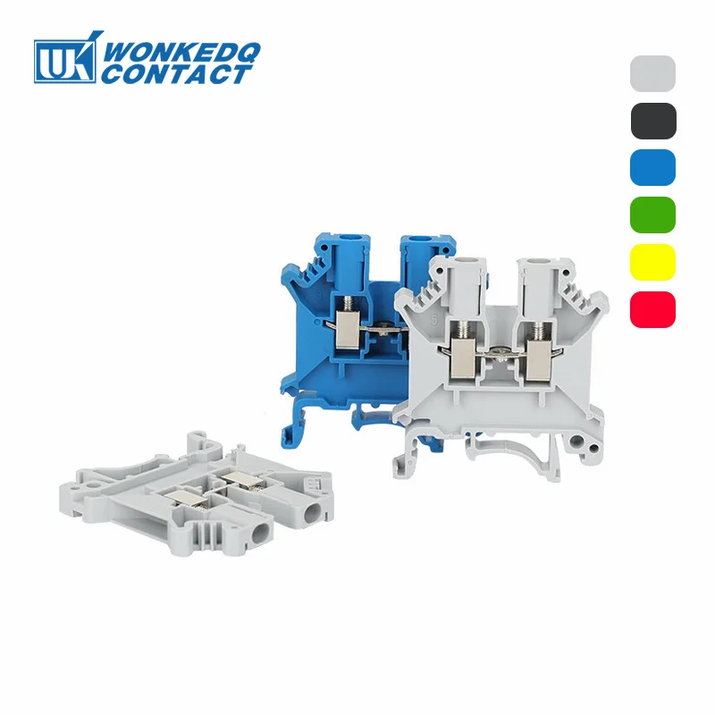 10pcs Uk3n Uk3 Multi-color Screw Feed-through Universal Plug Connductor ...